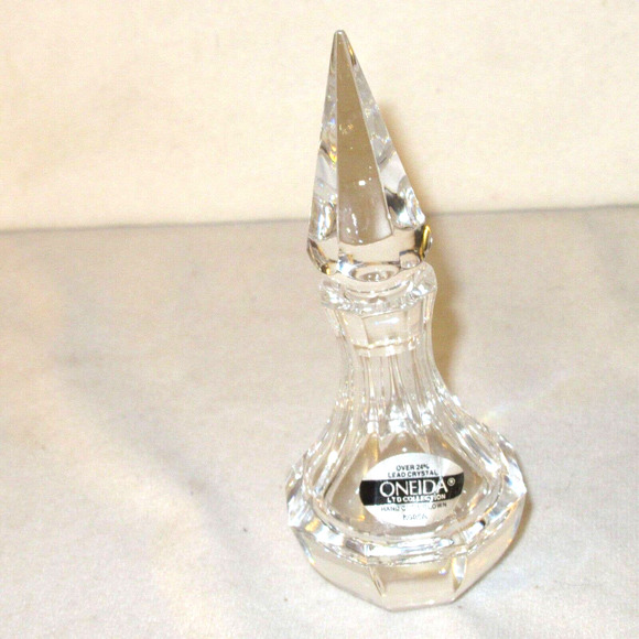 Oneida | Other | Vintage Oneida Perfume Bottle Clear 24 Lead Crystal ...